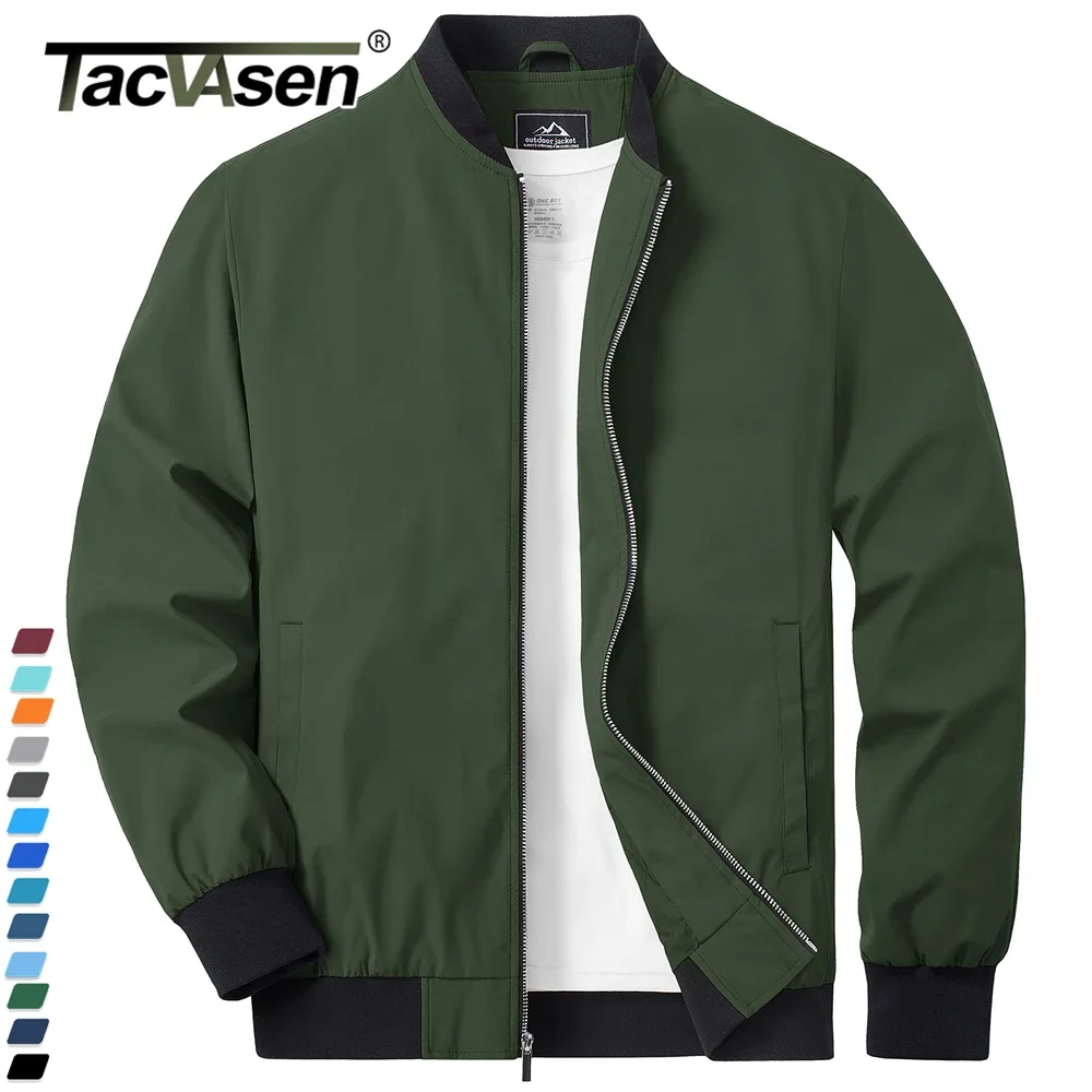 TACVASEN-Lightweight-Spring-Windbreaker-Mens-Bomber-Jackets-Outdoor ...
