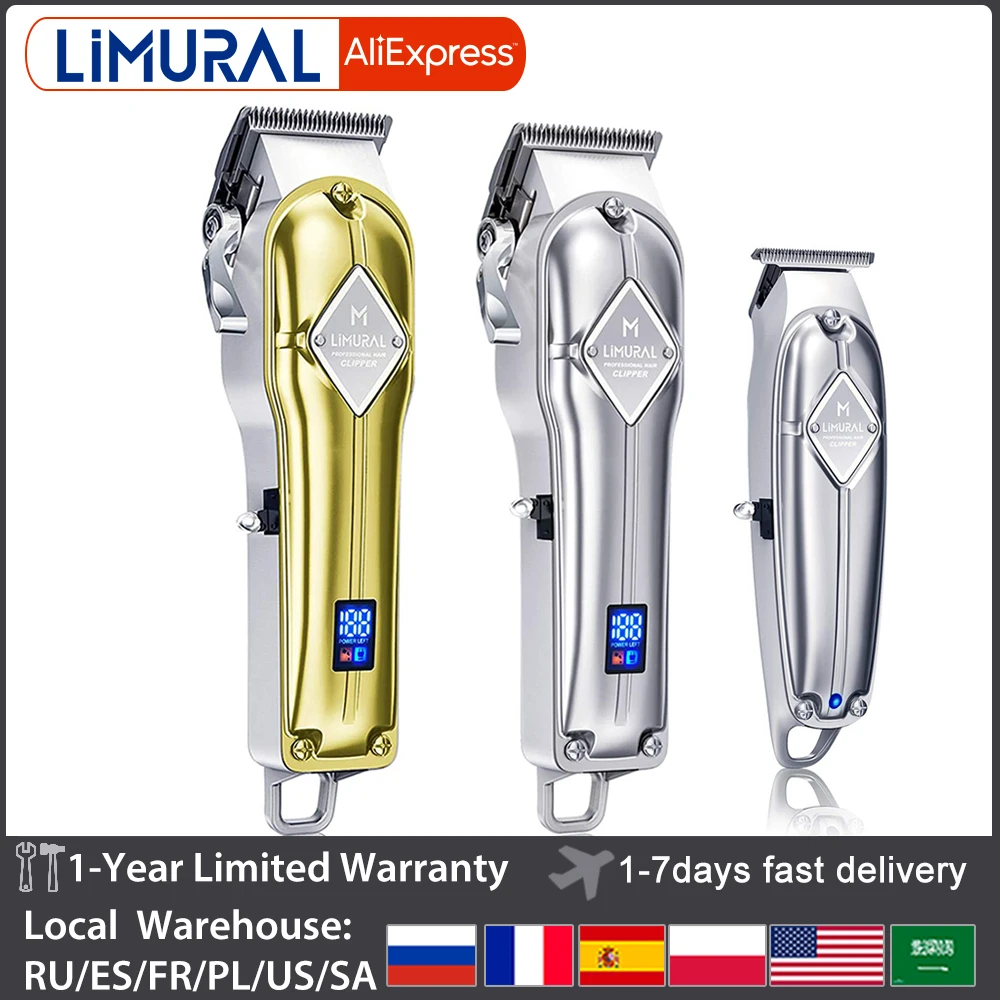 2022 Limural Electric Hair Clipper Wireless Hair Cutting Kit Beard ...