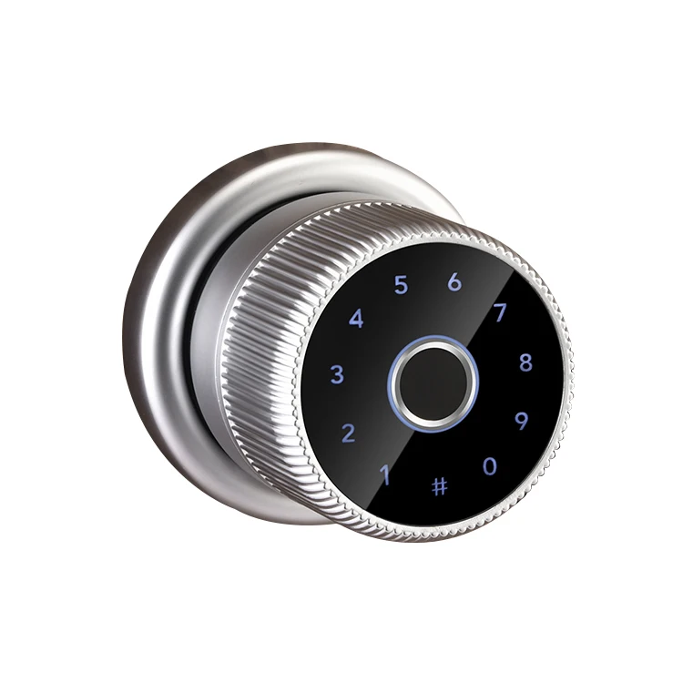 Round Knob Digital Door Lock Apartment Office Biometric Fingerprint ...