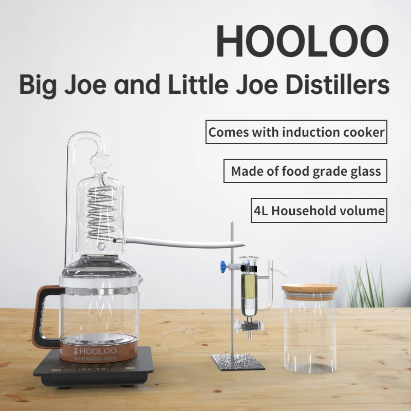 HOOLOO-Big-Little-Joe-Glass-Still-Hydrosol-Essential-Oil-Home-Distiller ...
