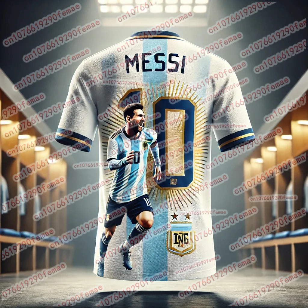 Heißes verkaufendes Messi-Mode-bedrucktes Herren-Fan-Gedenk-T-Shirt ...