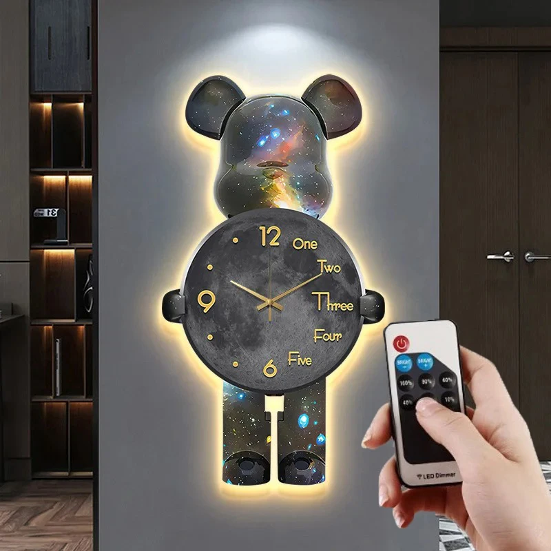 Large-Art-Wall-Clock-Digital-Led-Silent-Wall-Clock-Mural-Modern-Watches ...