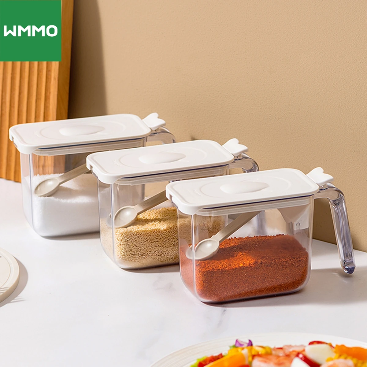 WMMO-Seasoning-Box-with-Spoon-Food-Grade-Silicone-PP-Materials-Moisture ...