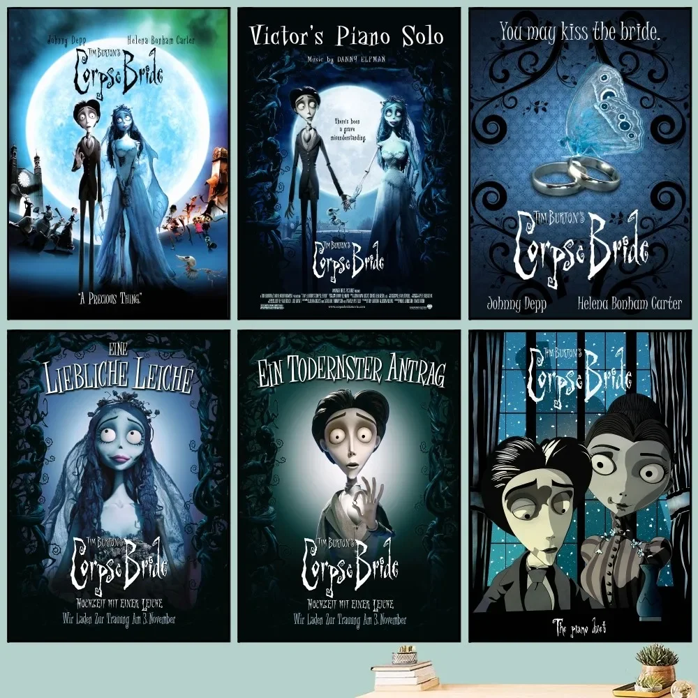 C-Corpse-Bride-Cartoon-Poster-DIY-Vintage-Movie-Poster-Wall-Art ...