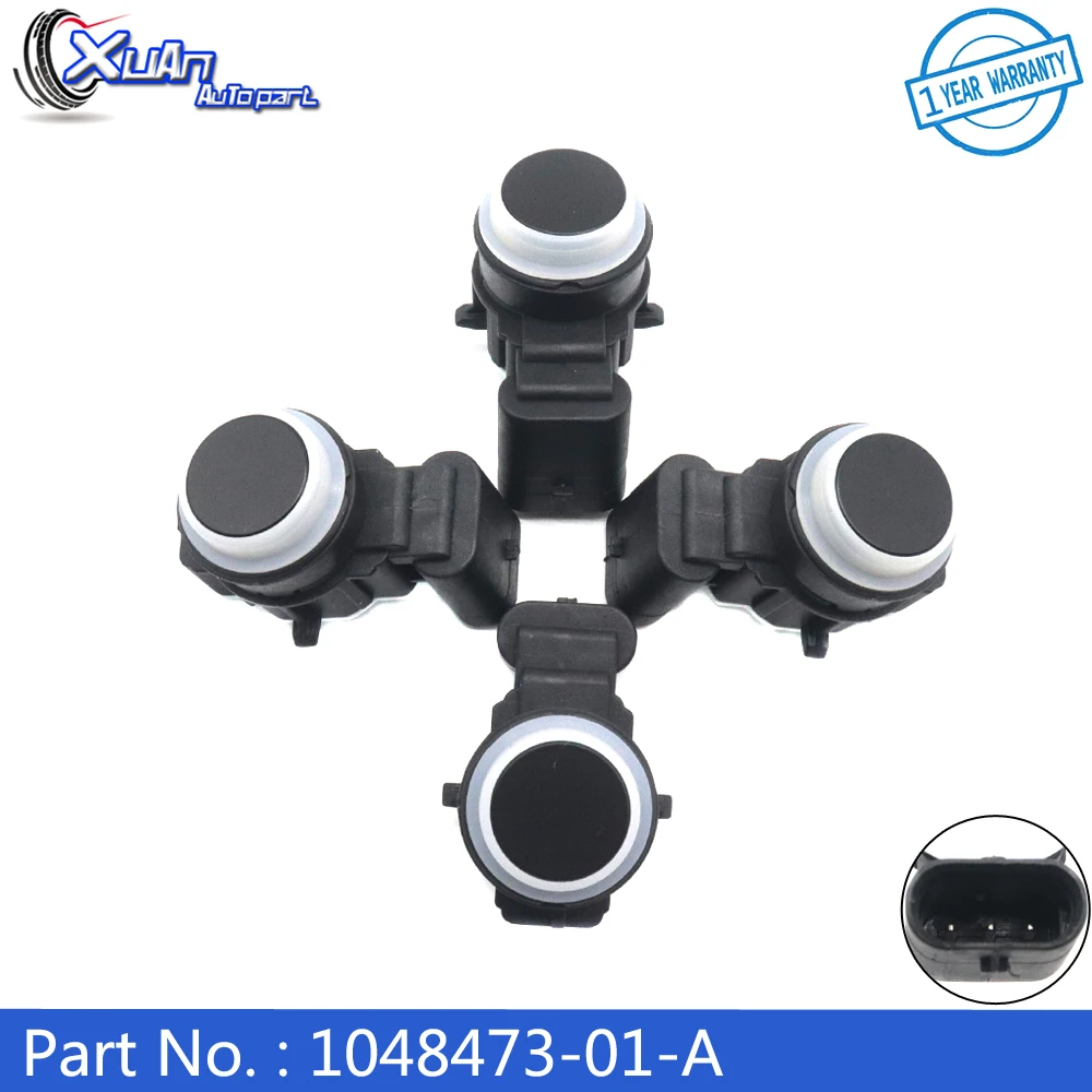 XUAN 4pcs NEW Car Black PDC Parking Sensor 1048473-01-A For Tesla Model ...