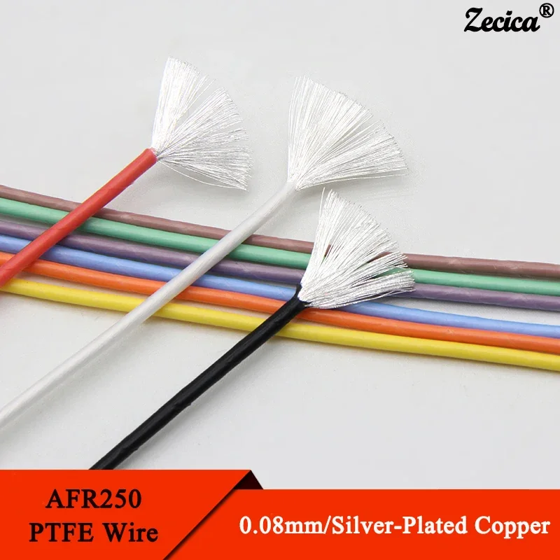 5-10M-AFR250-Tetrafluoro-Film-Wrapped-Silver-plated-High-Temperature-Wire-0-08mm-Soft-Aviation ...