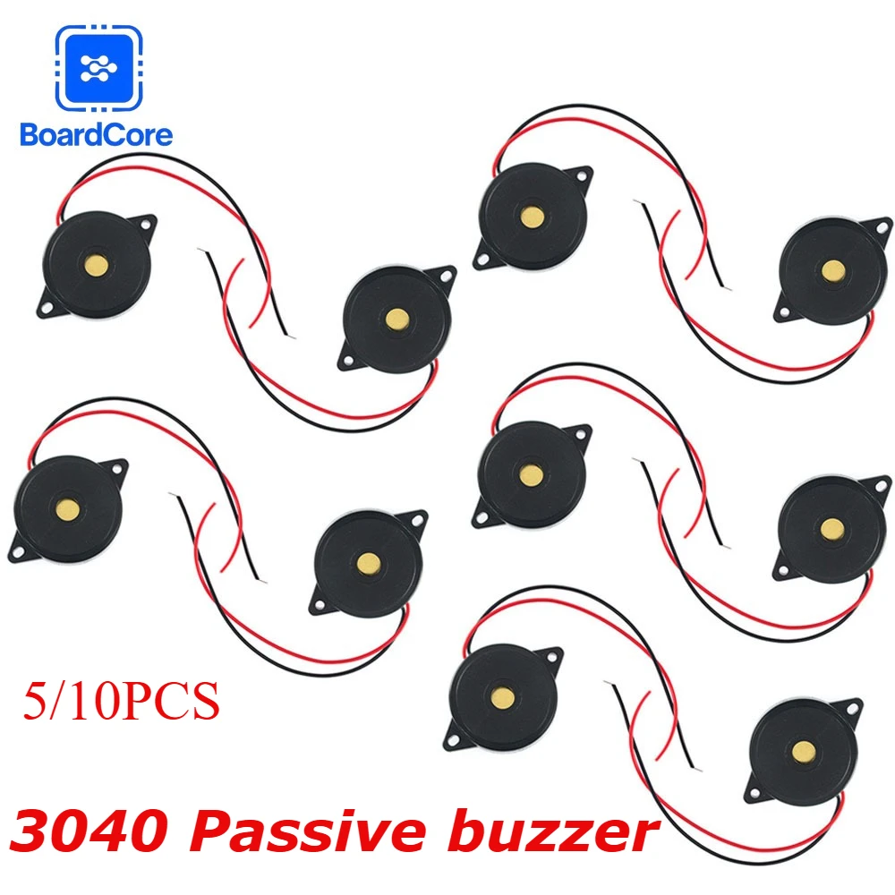 5/10PCS 3040 Passive Buzzer with Wire Piezoelectric Buzzer Speaker ...