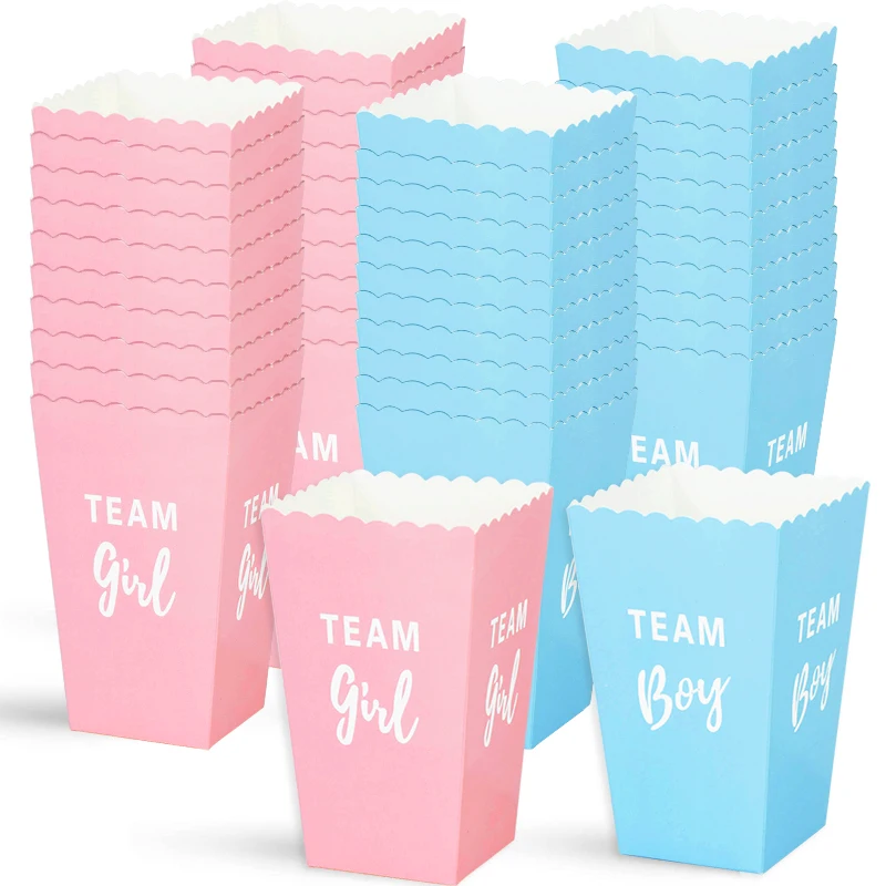 6-12Pcs-Gender-Reveal-Party-Popcorn-Box-Team-Boy-Team-Girl-Decorations ...