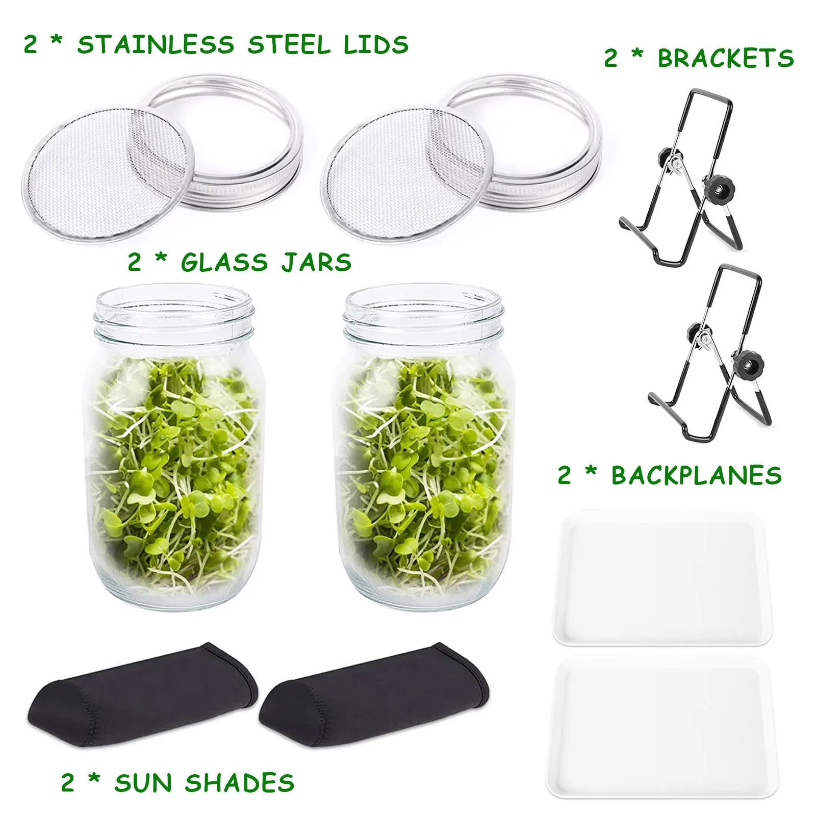 Seed-Sprouting-Jar-Kit-DIY-Planting-Bean-Sprouts-Growing-Cover-Sprout ...