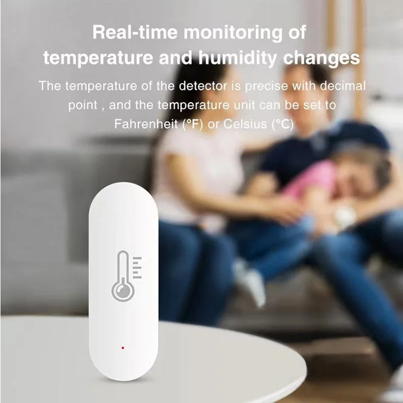 Tuya ZigBee Temperature Humidity Sensor Home Connected Thermometer Work ...