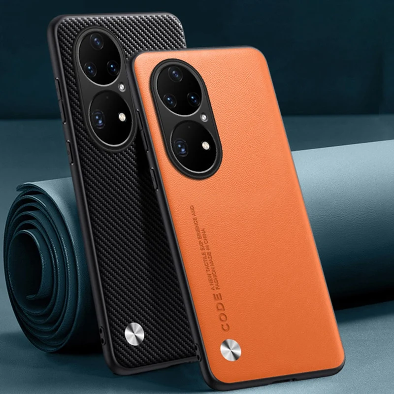 Funda-de-cuero-PU-de-lujo-para-Huawei-P50-Pro-carcasa-trasera-de ...
