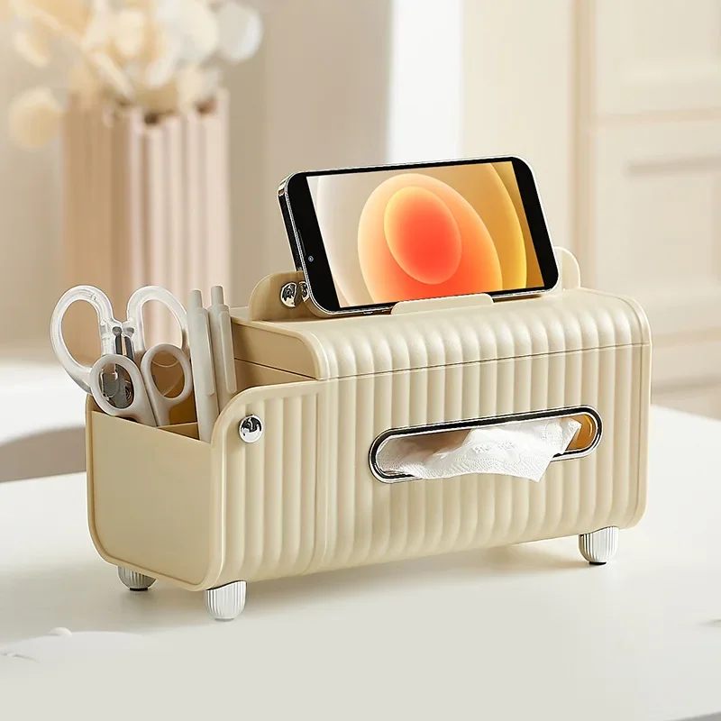 Paper-Towel-Box-Multifunctional-Desktop-Remote-Control-Storage-Paper ...