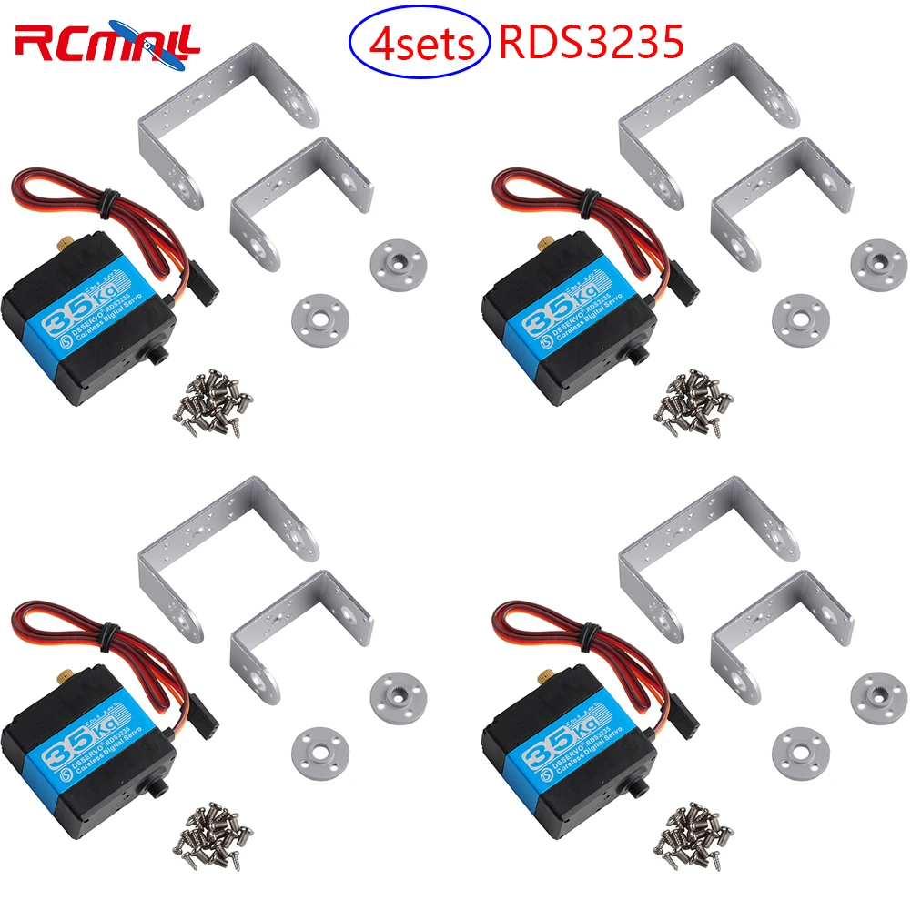 RCmall-4PCS-35KG-RDS3235-Coreless-Digital-Servo-Hight-Torque-Metal-Gear ...