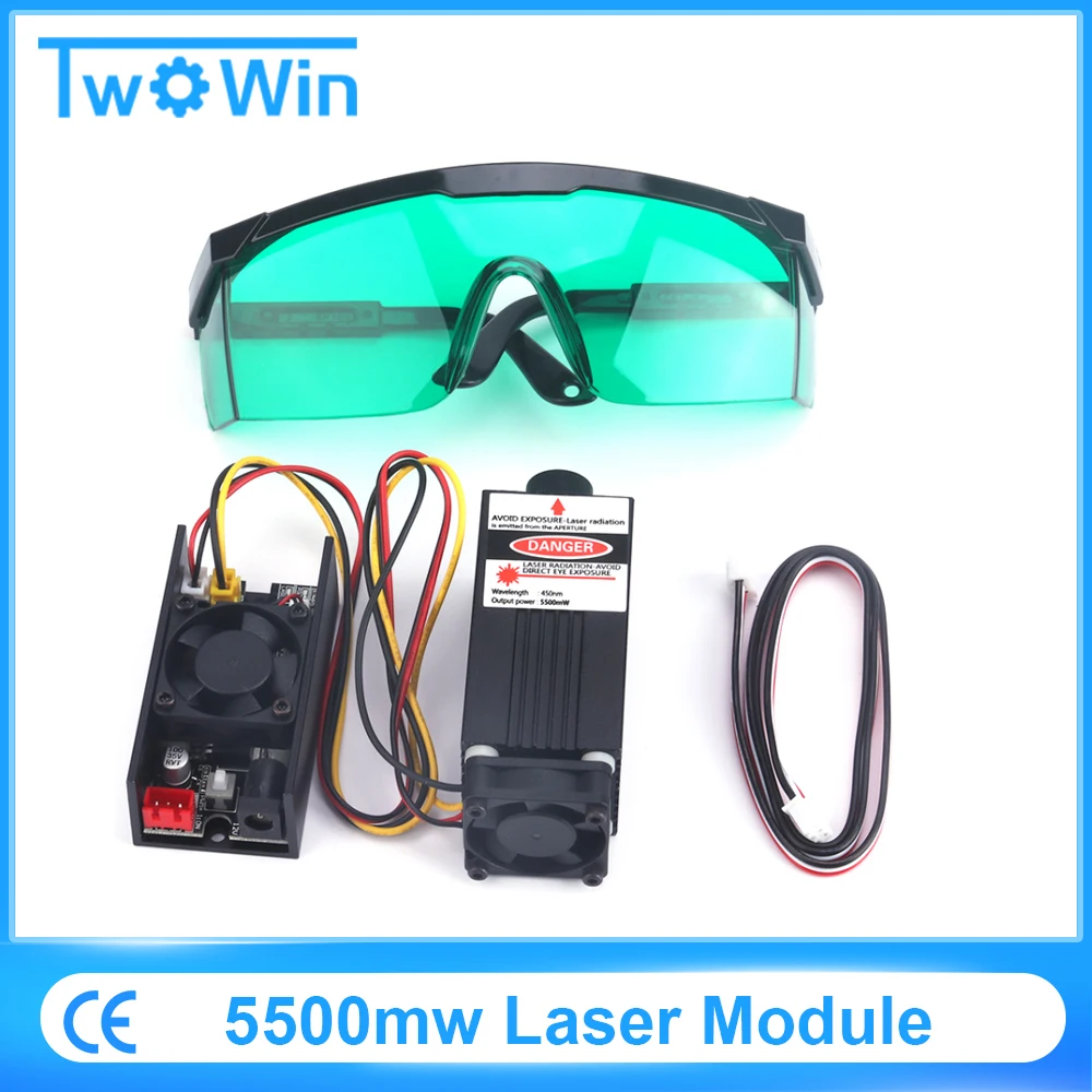 5500mw-450nm-Adjusted-Focus-Laser-Module-For-CNC-3018-Engraving-Machine ...