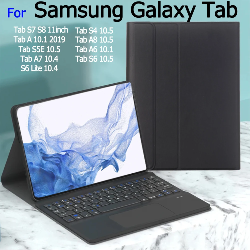 Case Touchpad Keyboard For Samsung Galaxy Tab A6 2016 A 10.1 2019 10.5 ...