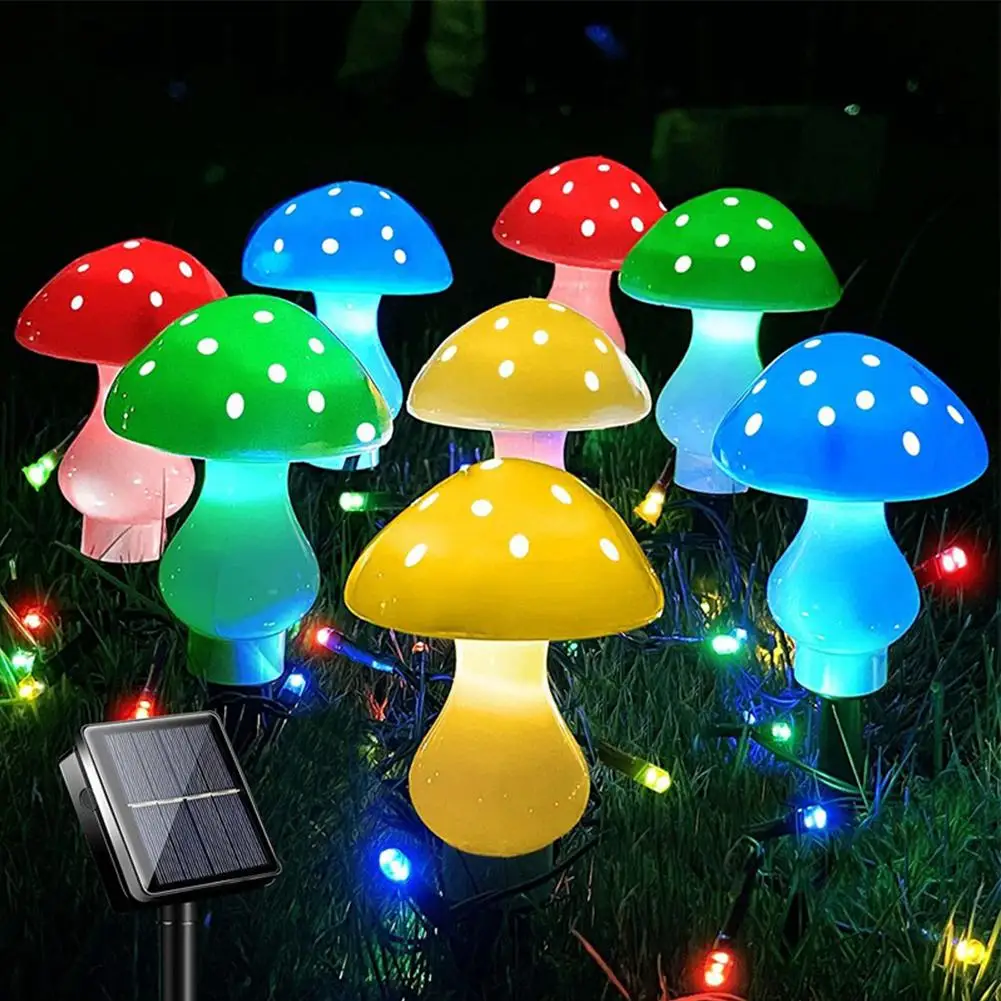 Outdoor-Led-Solar-Lights-Mushroom-Shape-waterproof-String-Lamp-For-Lawn ...