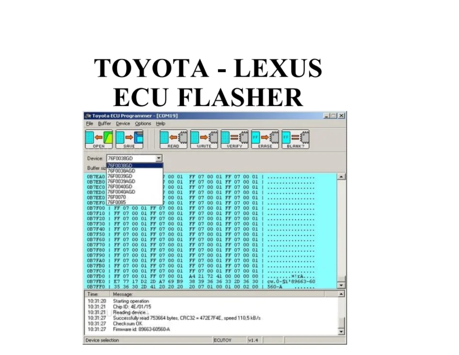 For TOYOTA/ LEXUS BENCH ADAPTER ECU FLASHER READ and WRITE via internal ...