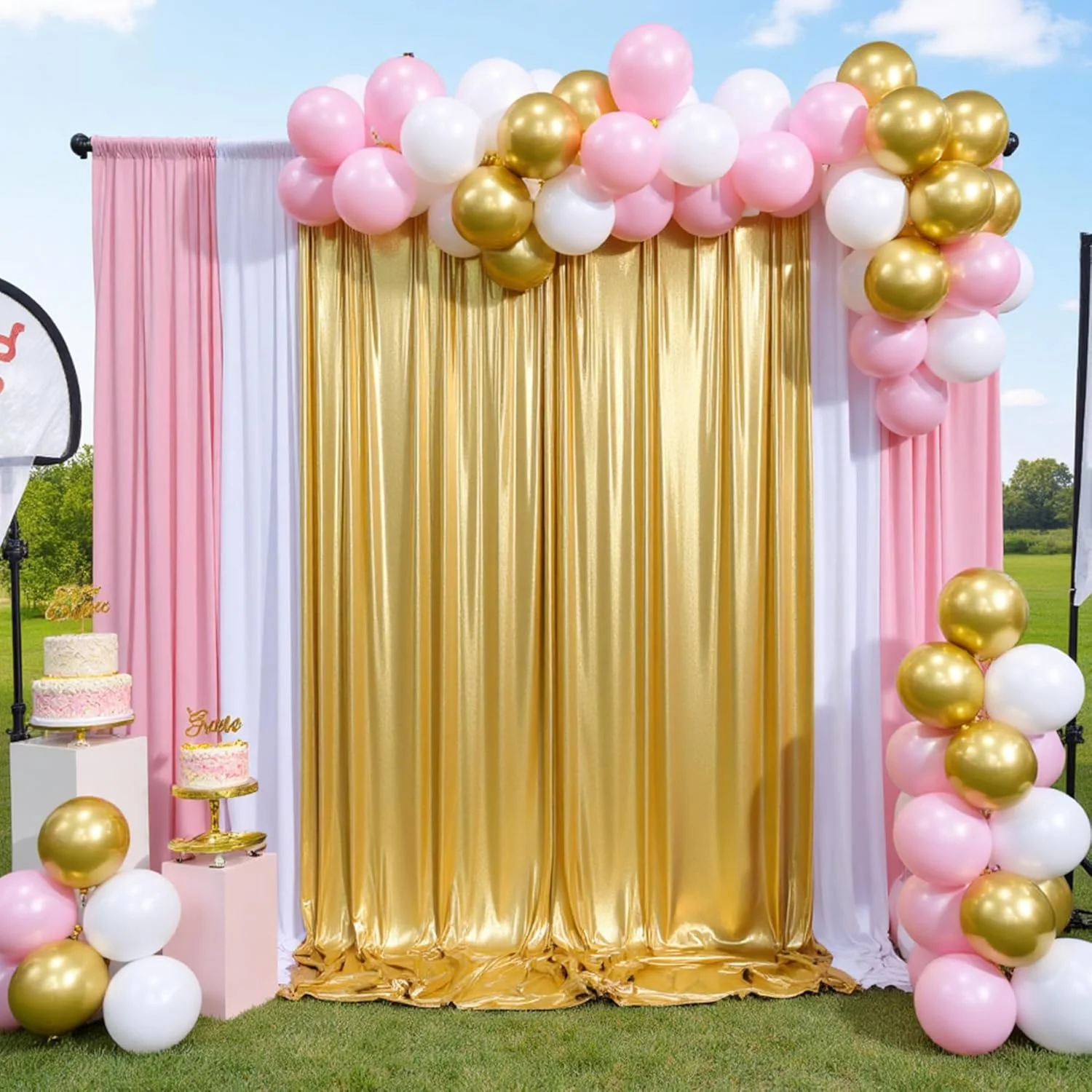 Wrinkle Free DIY Backdrop Curtain Party Wedding Drape Backdrop Photo ...