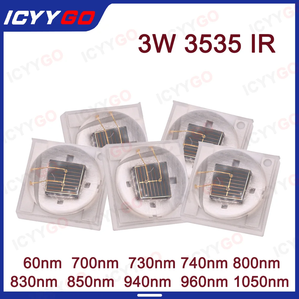 3W-3535-Deep-Infrared-IR-High-Power-LED-Light-Source-Band-660nm-700nm ...