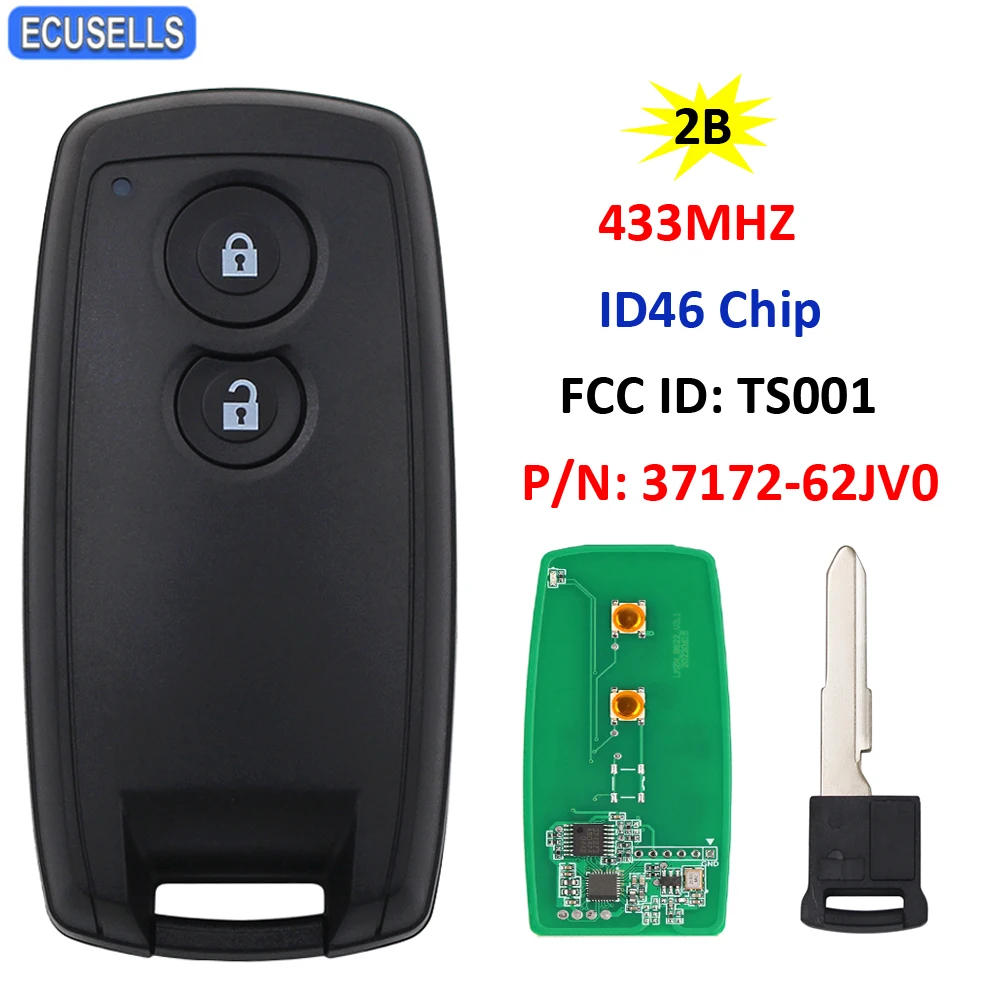 Ecusells-TS001-37172-62JV0-Smart-Remote-Key-Fob-for-Suzuki-SX4-Grand ...