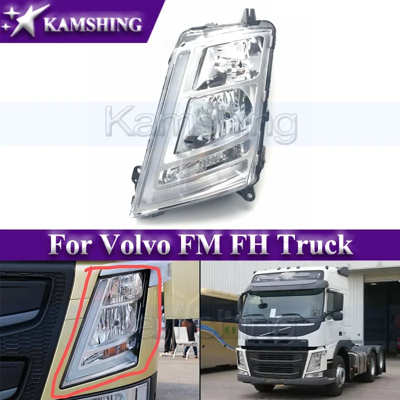 Kamshing (Fits For Left Hand) Front Bumper Headlight For Volvo FM FH ...