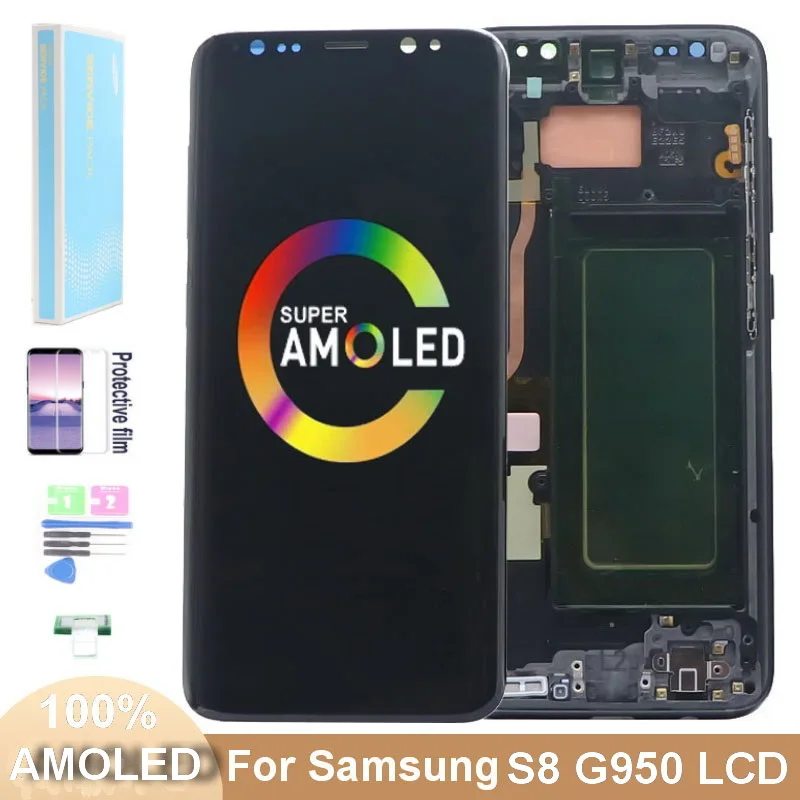 For-Samsung-Galaxy-S8-SUPER-AMOLED-LCD-G950-G950F-SM-G950FN-SM-G950F-DS ...