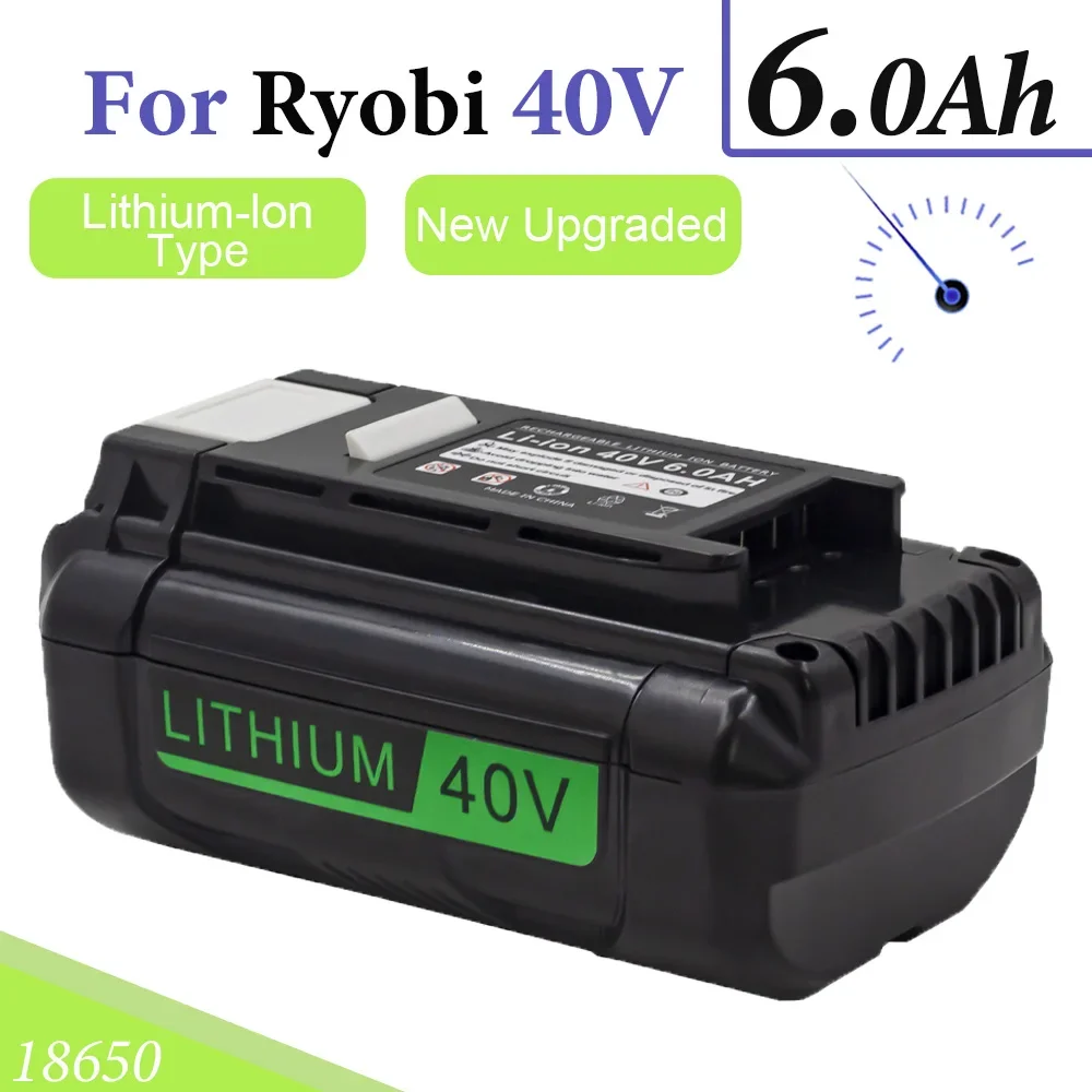 6-0Ah-40V-Battery-for-Ryobi-Replacement-Rechargeable-Li-ion-for-Ryobi ...