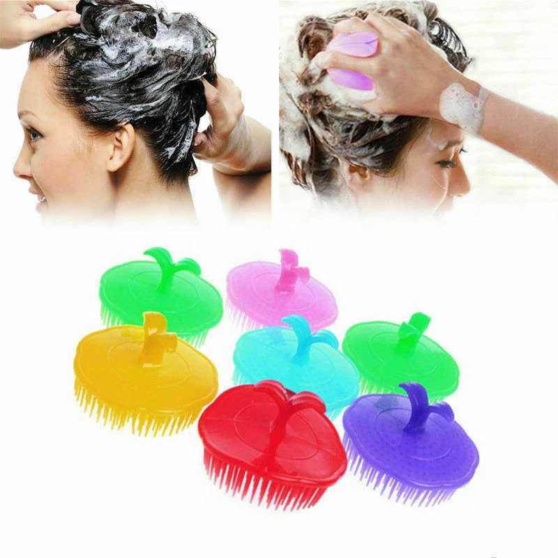Head Massage Brush Soft Glue Shampoo Brush Bathroom Products Plastic ...