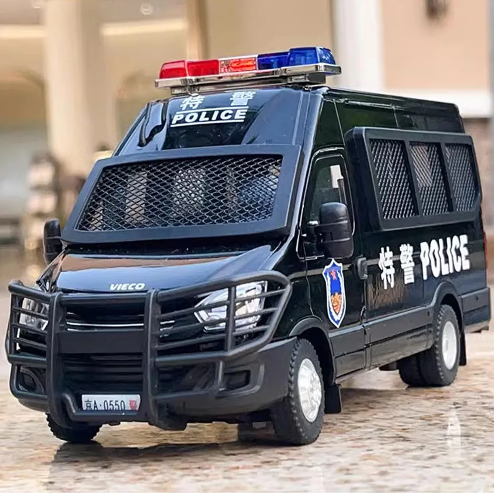 1:24 Scale H2 Police Car Toy Miniature Models Alloy Diecast Doors ...