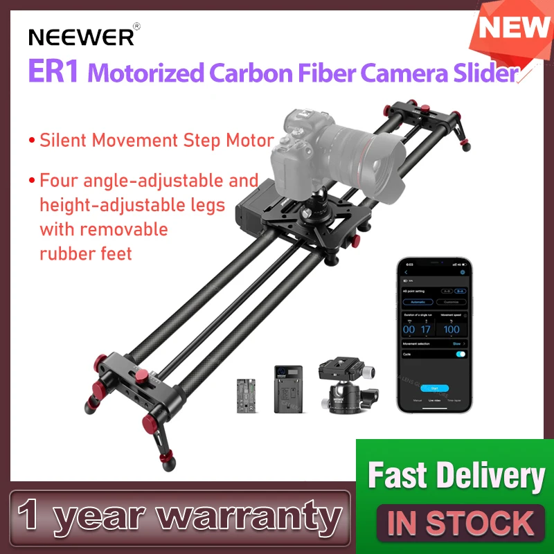 NEEWER-ER1-Motorized-Carbon-Fiber-Camera-Slider-Designed-for ...