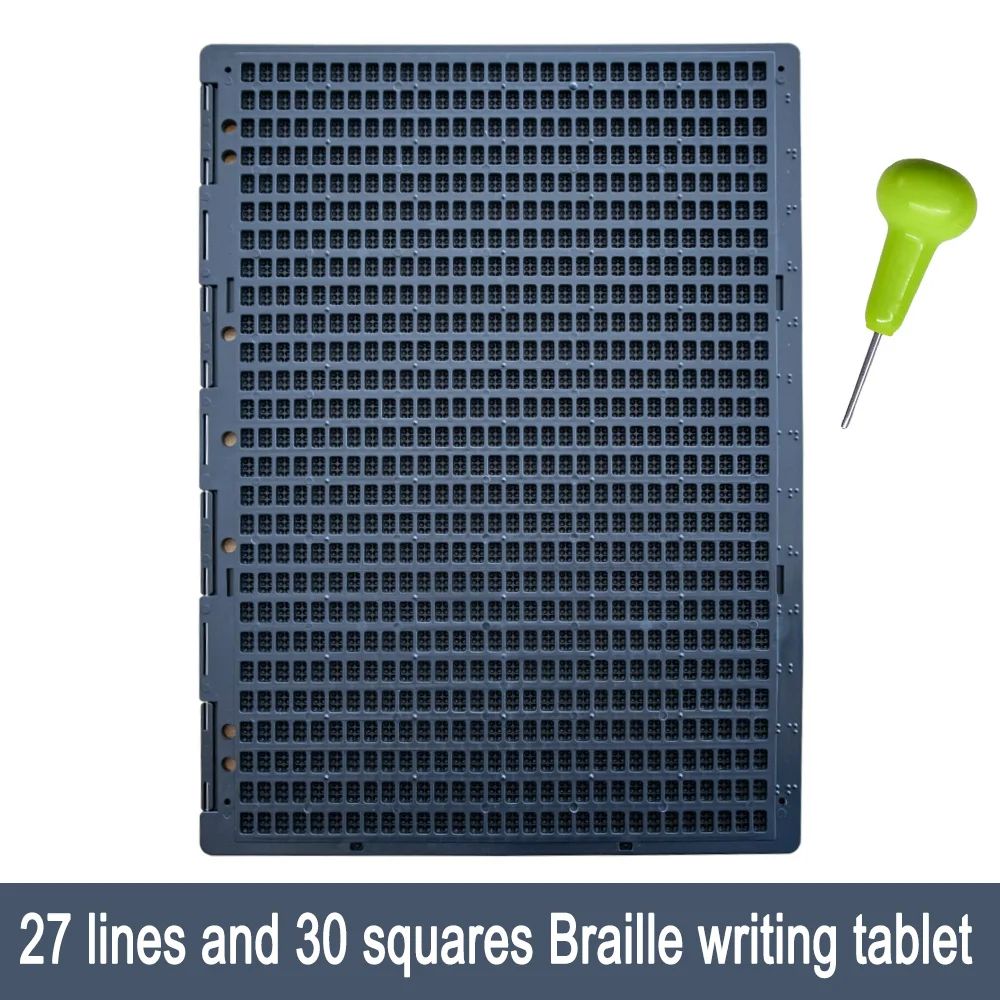 27 Lines and 30 Squares Braille Writing TabletBraille Learning Supplies ...