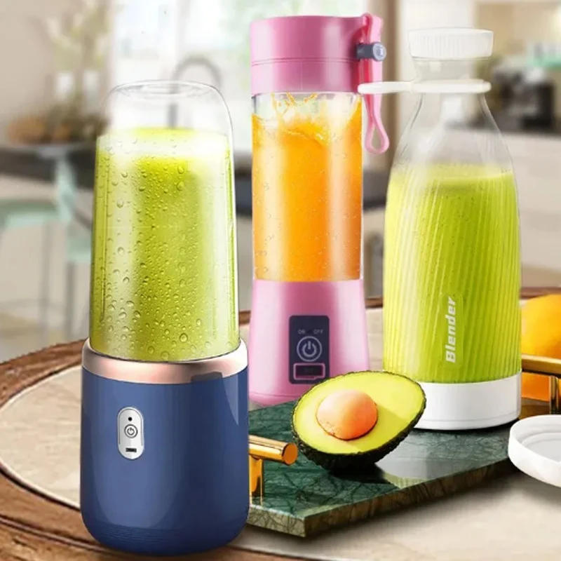 Portable-Small-Electric-Juicer-Stainless-Steel-Blade-Cup ...
