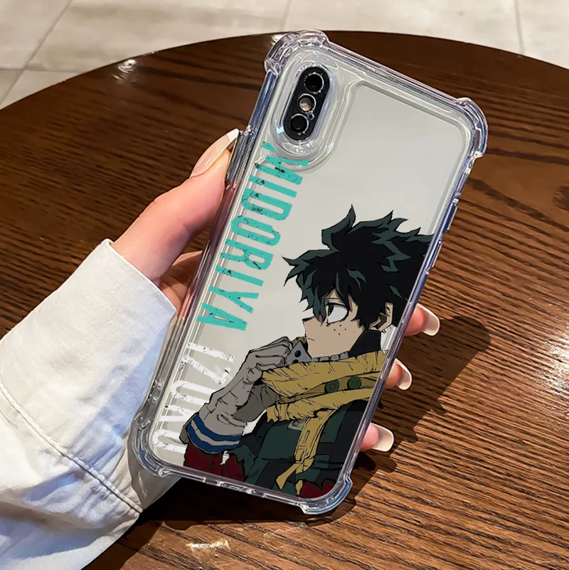 My Hero Academia Anime Anti-Fall Transparent TPU Soft Phone Case for ...