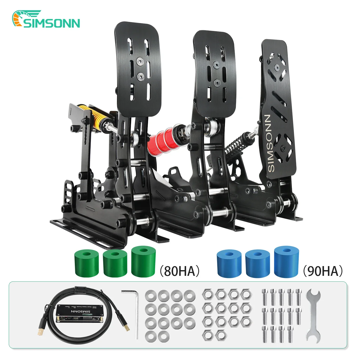 SIMSON-Pedais-de-Simulador-de-Corrida-para-PC-Black-PRO-Plus-Pedal-SIM ...