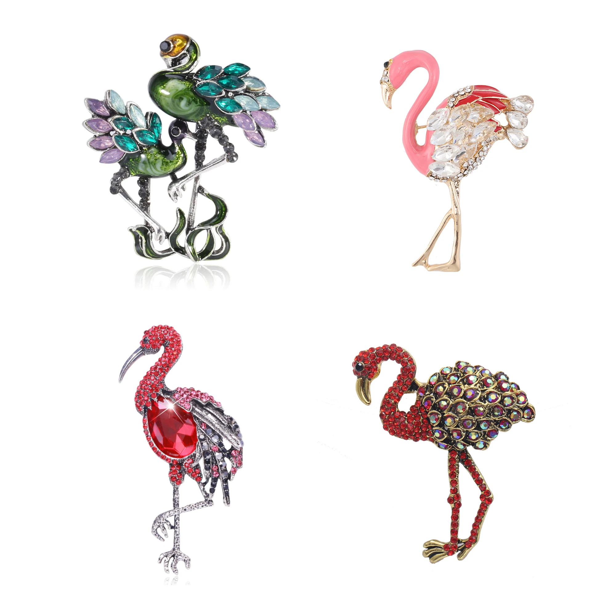Beaut-Berry-Trendy-Flamingo-Brooches-for-Women-Unisex-Animal-Pins-Multi ...