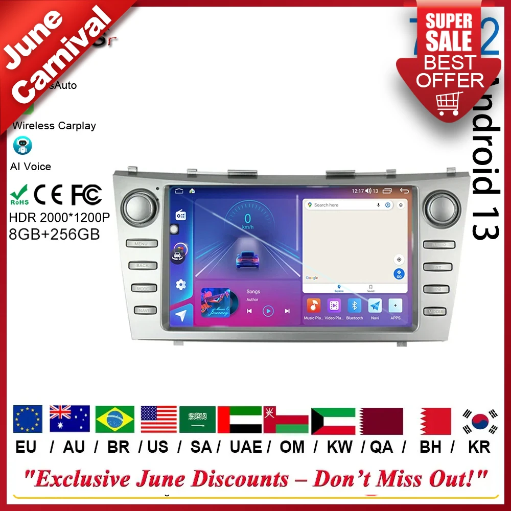 Android-13-For-Toyota-Camry-6-XV-40-50-2006-2011-Car-Multimedia-Stereo ...