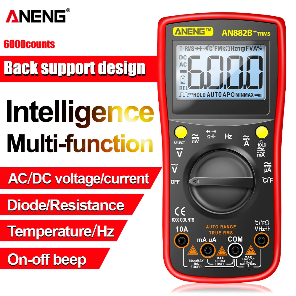 Aneng Multimeter True Rms | An888s Digital Multimeter | An819a Digital ...