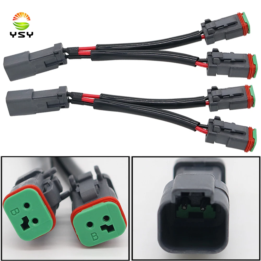 Deutsch-DT-2-Pin-Pigtail-Kit-Waterproof-Electrical-Auto-Connector-1Male ...