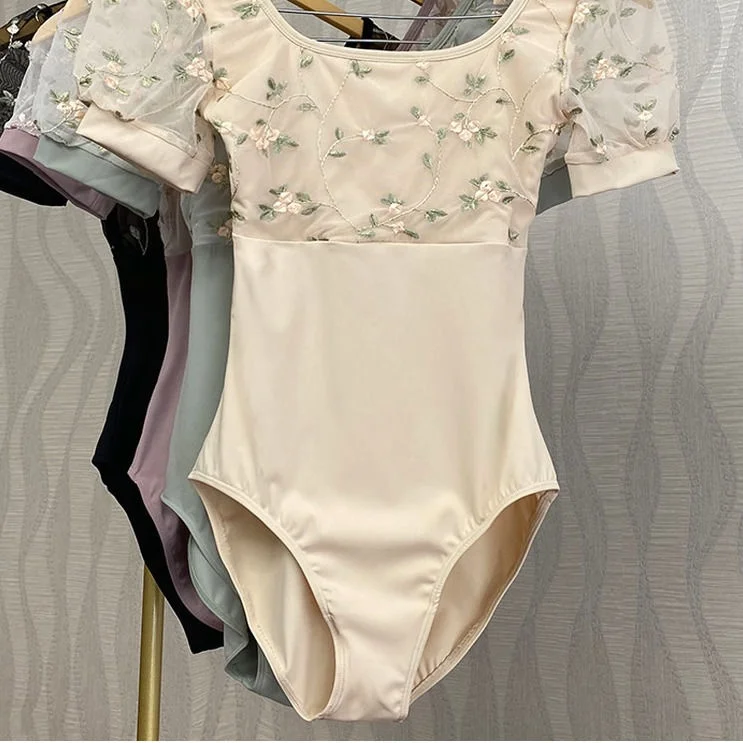 Embroidered Ballet Leotard Women Adult Ballet training Costumes Ladies ...
