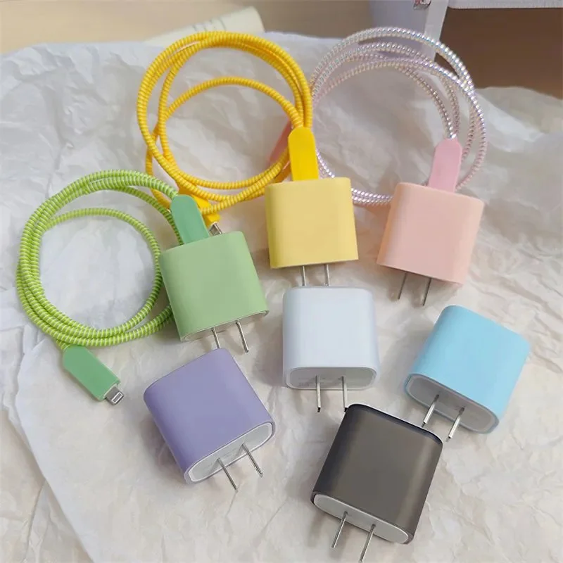 Soft-Silicone-Case-para-iPhone-Cute-Solid-Color-Charger-Charge ...