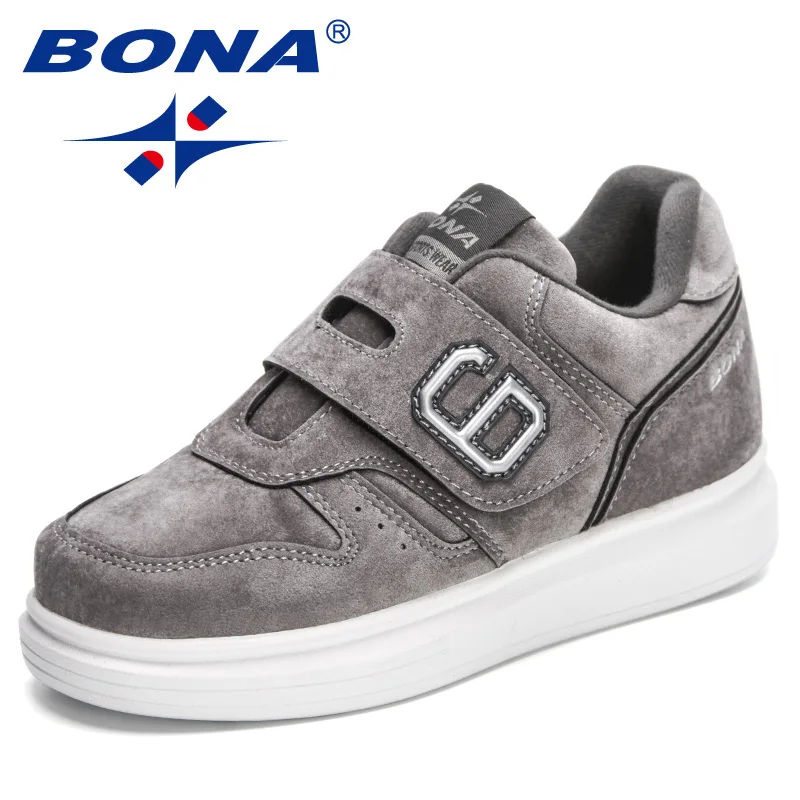BONA 2022 New Designers Platform Light Sneakers Children Flock Outdoor ...
