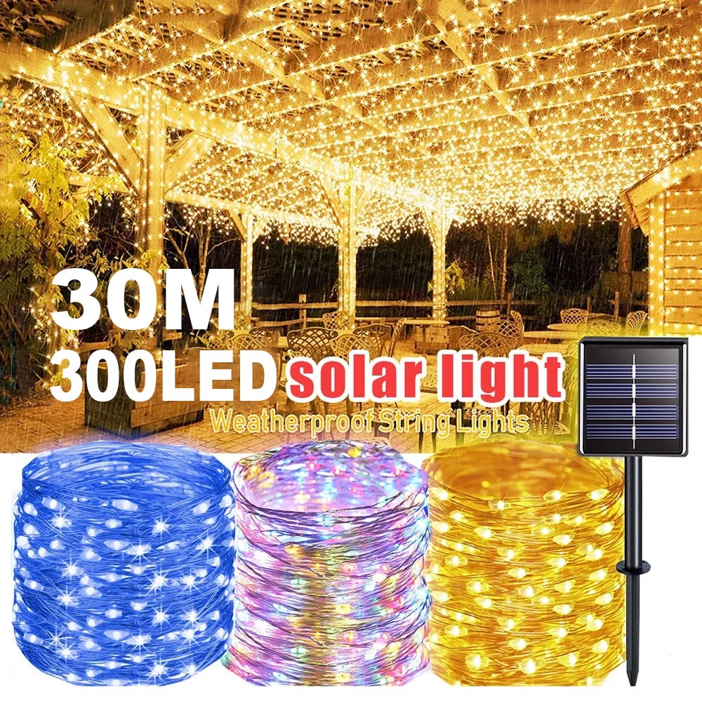 Solar-Fairy-Lights-Outdoor-Solar-String-Lights-Waterproof-8-Modes-for ...