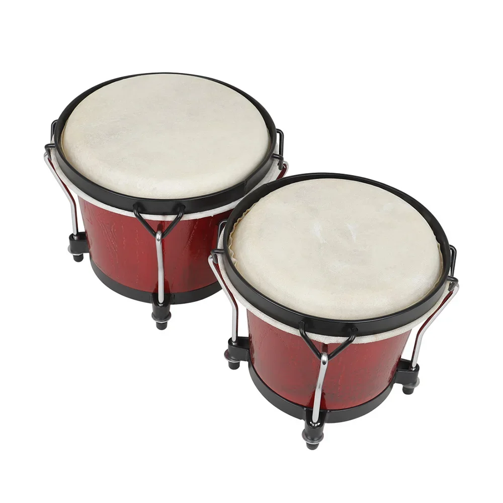 African-Bongo-Drum-Percussion-Instrument-Thick-Goatskin-Tambourine ...