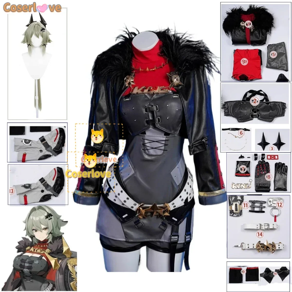 Zenless-Zone-Zero-Caesar-King-Cosplay-Costume-Uniform-Dress-Wig ...