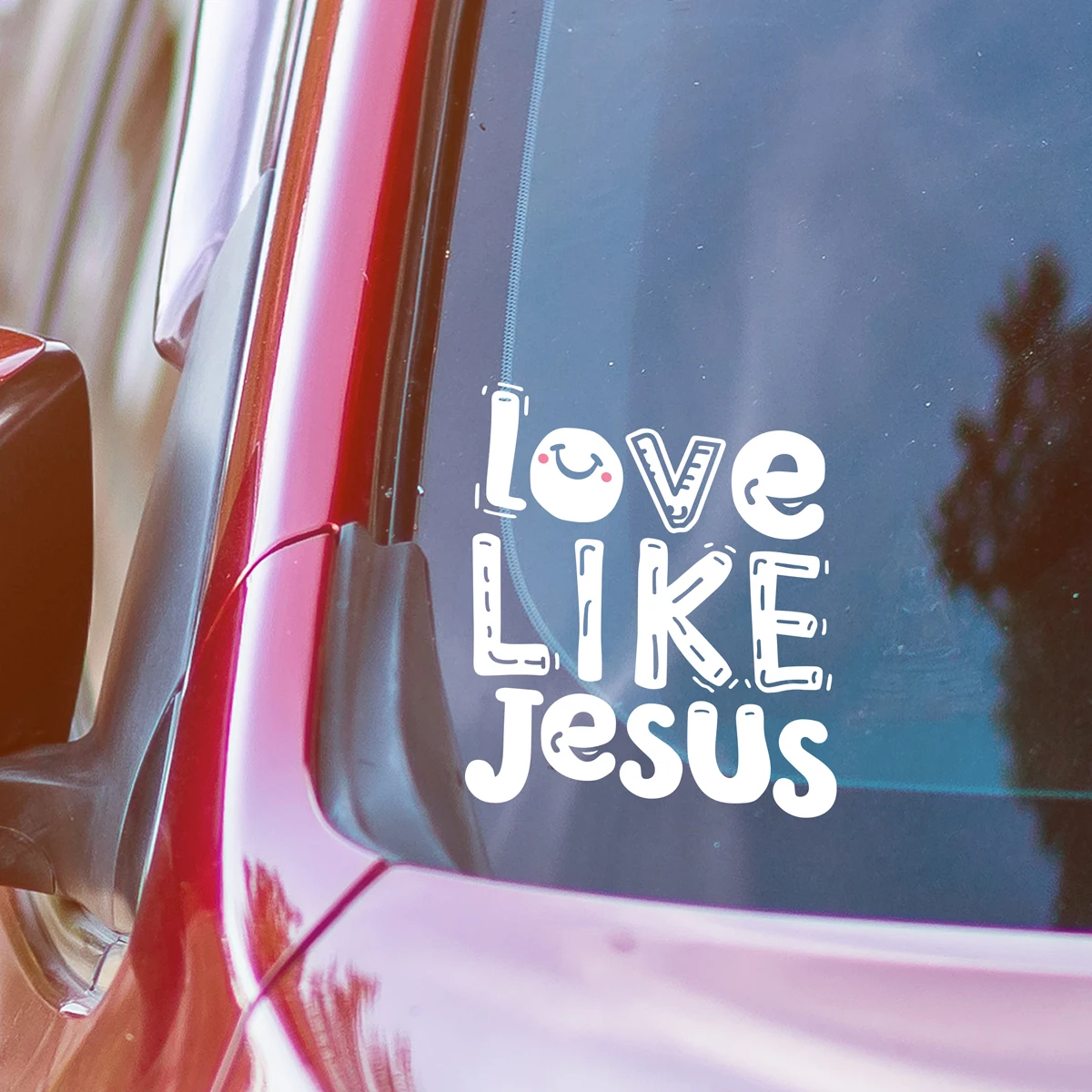 1pc-I-Love-Jesus-Car-Sticker-Smiley-Face-Creative-Personalized ...