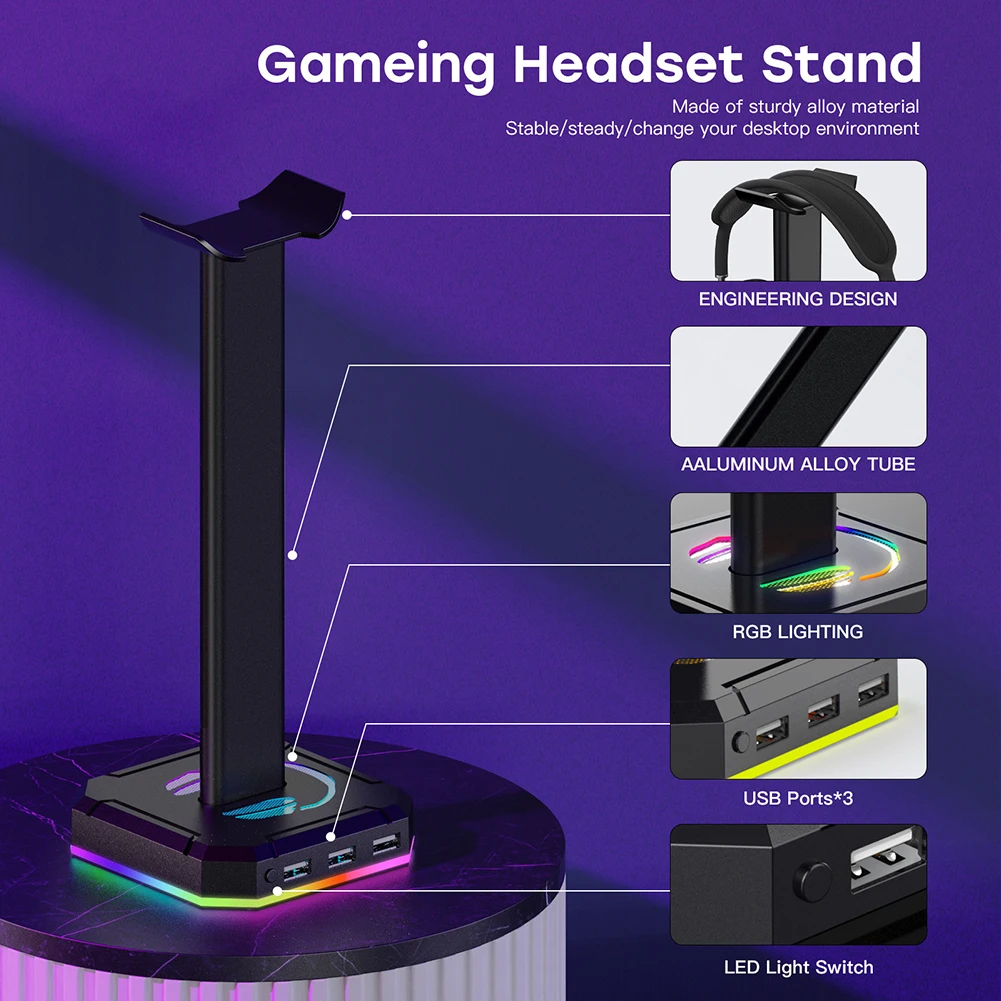 Aluminuim-Alloy-Headphone-Stand-RGB-Backlight-Headphone-Bracket-Display ...