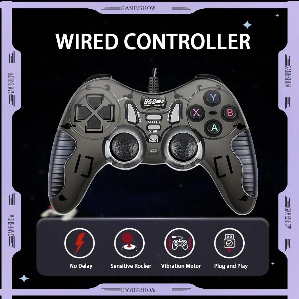 USB-Gaming-Gamepad-Joystick-For-Sony-PS3-Video-Game-Console-TV-Wired-PC ...