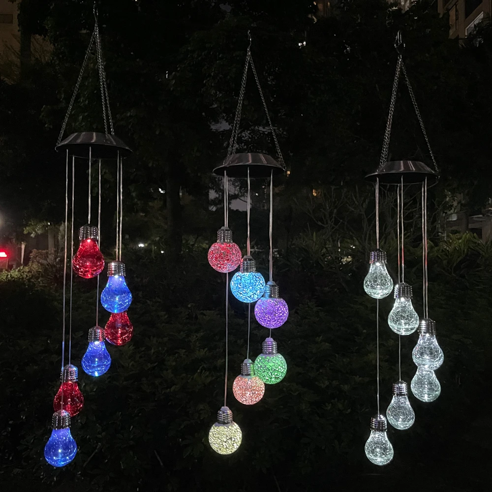 Mosaic-Bulb-Solar-Lamp-Wind-Chime-Lighting-Decoration-Lighting-for ...