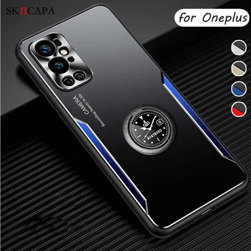 Matte Aluminum Metal Phone Case For Oneplus 9 Pro 9R Magnetic Ring ...