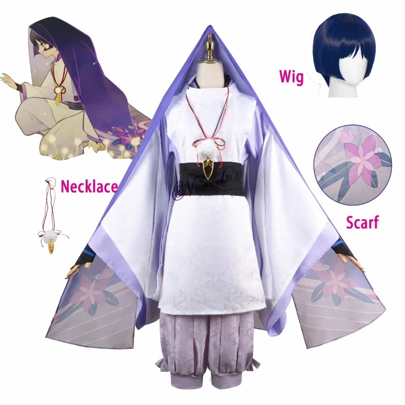 Wanderer Genshin Impact Scaramouche Costume Wig Anime Genshin Cosplay ...